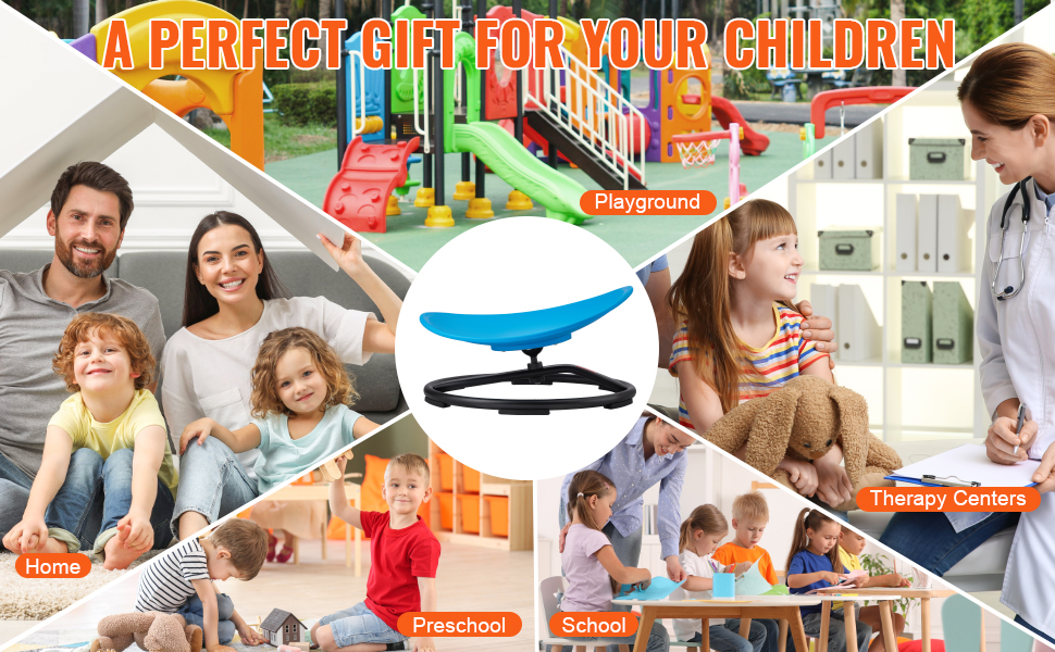 VEVOR Autistic Kids Spinning Chair 220 lbs Non Slip Sensory Swivel ...