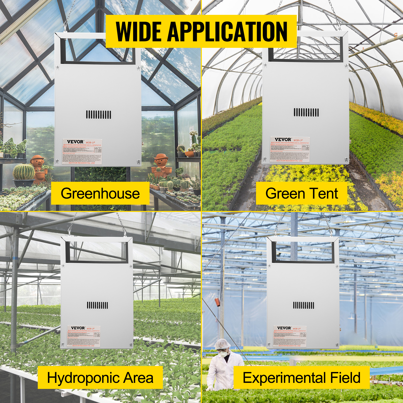 VEVOR CO2 Burner, 2 Brass Burner CO2 Generator for Plant, Liquid ...