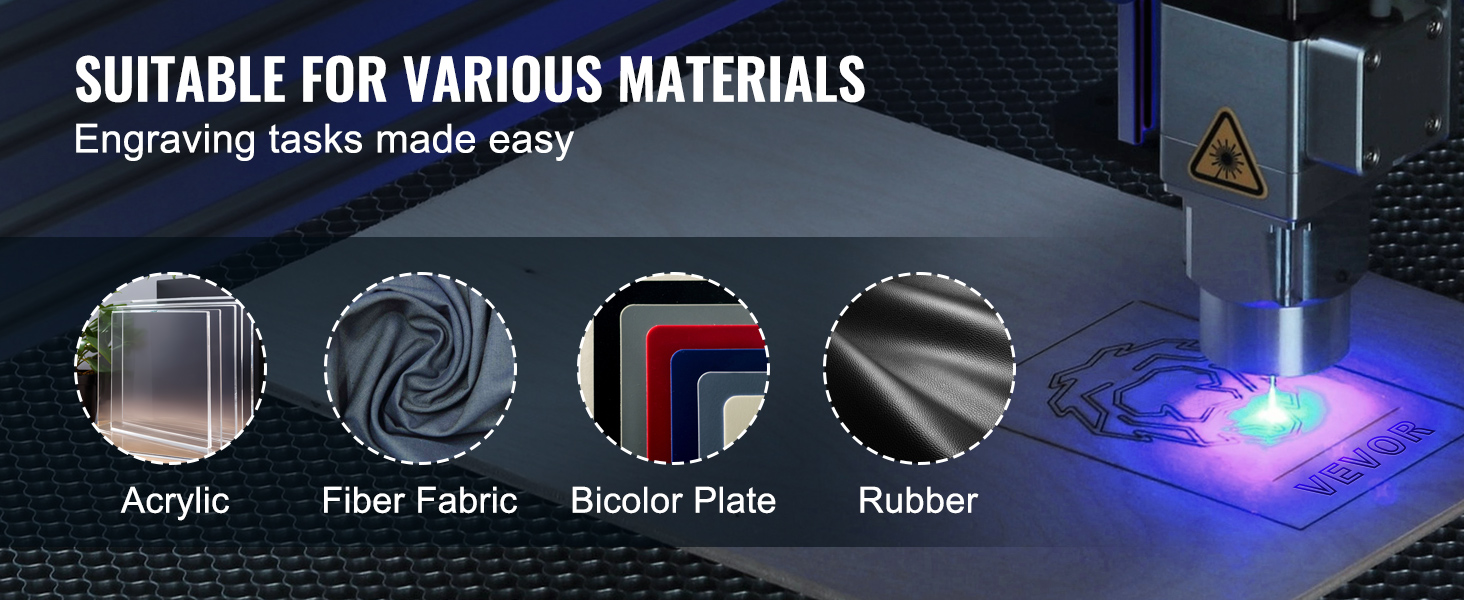 VEVOR CO2 Laser Power Supply for 100W Laser Tube Laser Engravers and ...