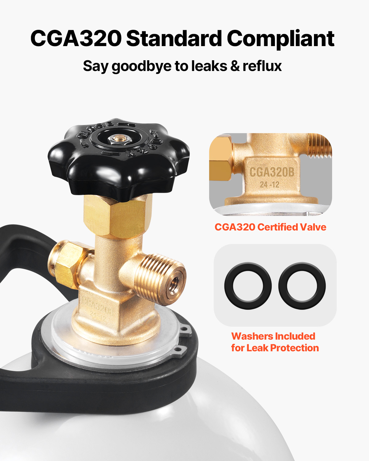 5/10/15/20 Lbs CO2 Tank Aluminum CO2 Regulator Gauge with Check Valve ...