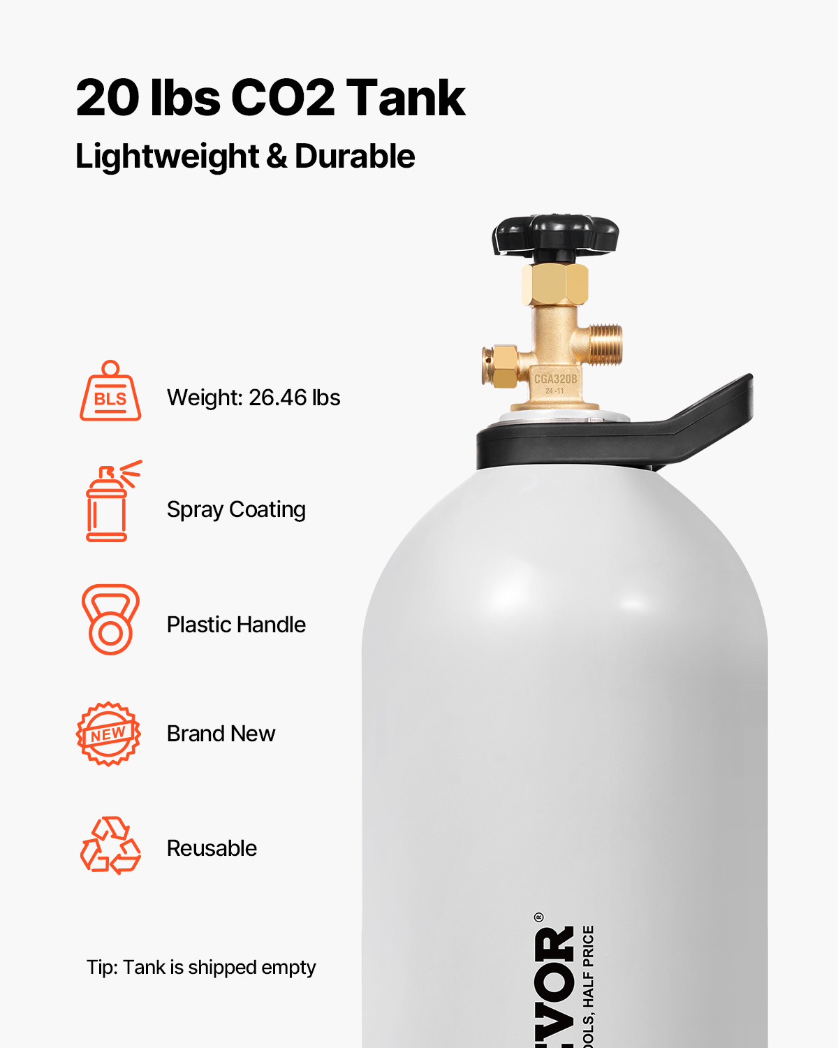 5/10/15/20 Lbs CO2 Tank Aluminum CO2 Regulator Gauge with Check Valve ...