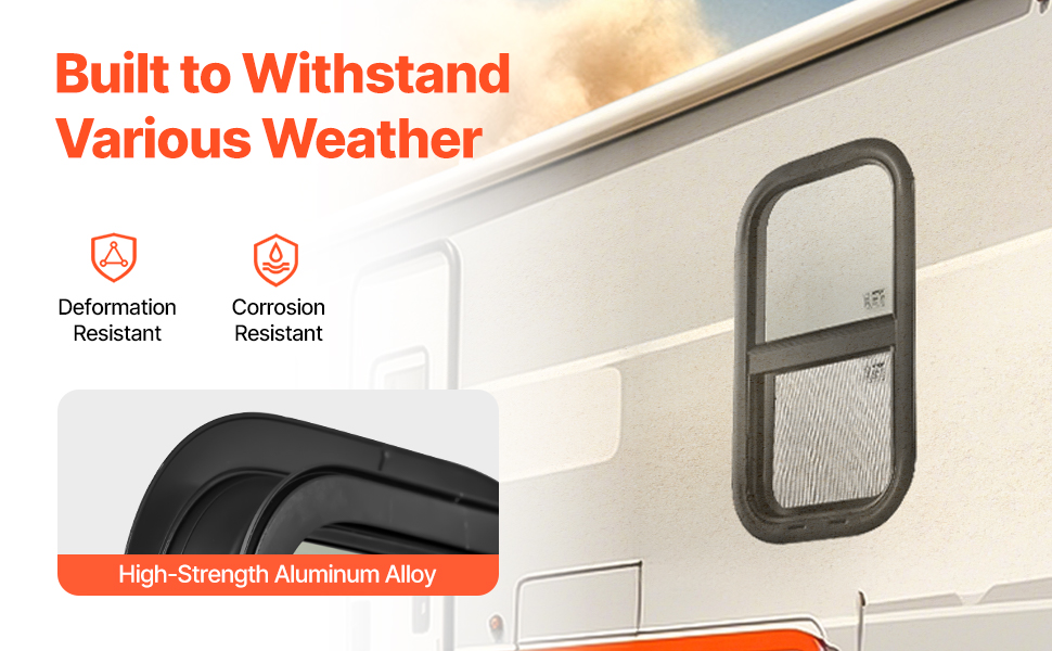 Vertical RV Window 12" W x 22" H Tinted Sliding RV Window & Net Screen ...