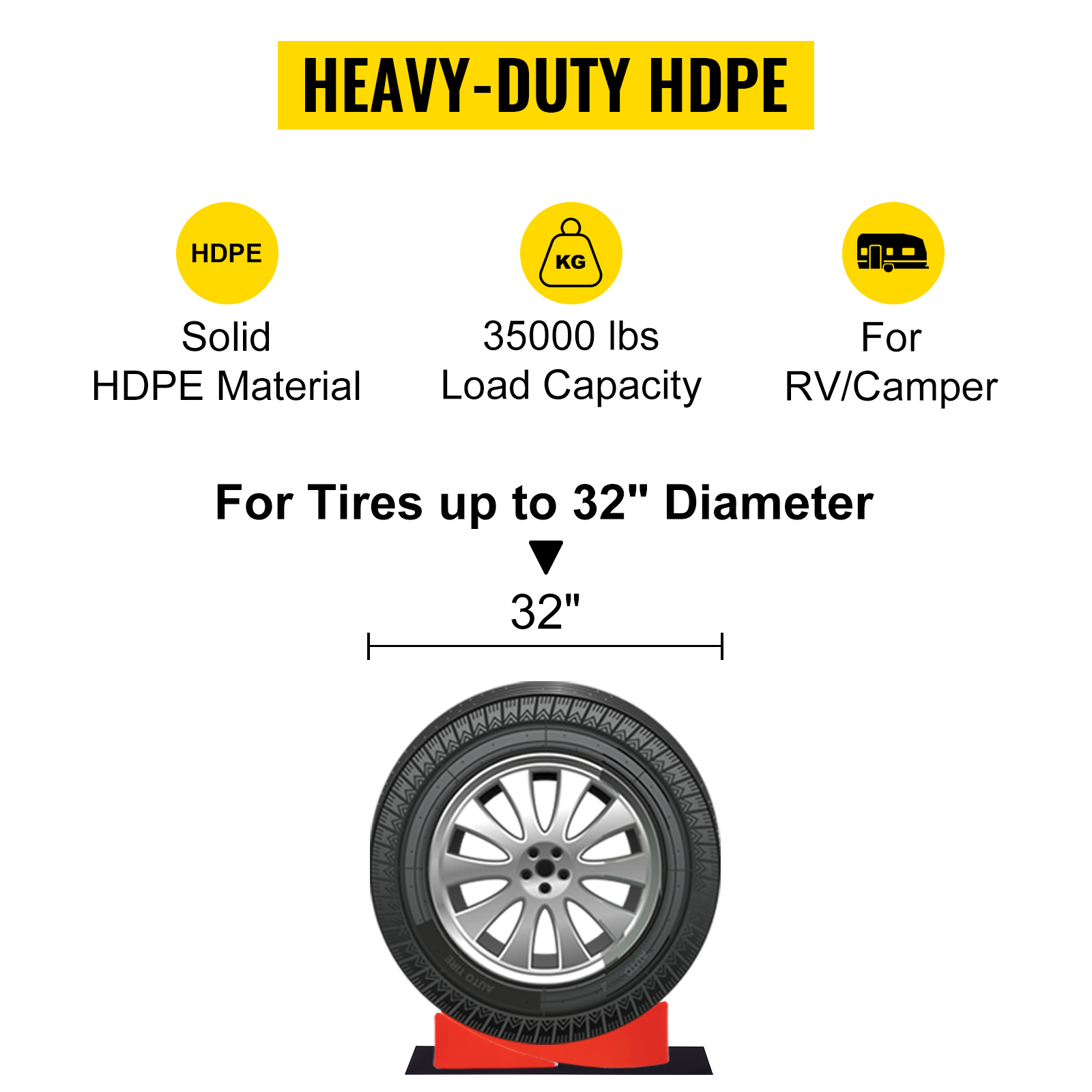 VEVOR Camper Leveler, 14 Pack, HDPE RV Leveling Blocks, Includes Two ...