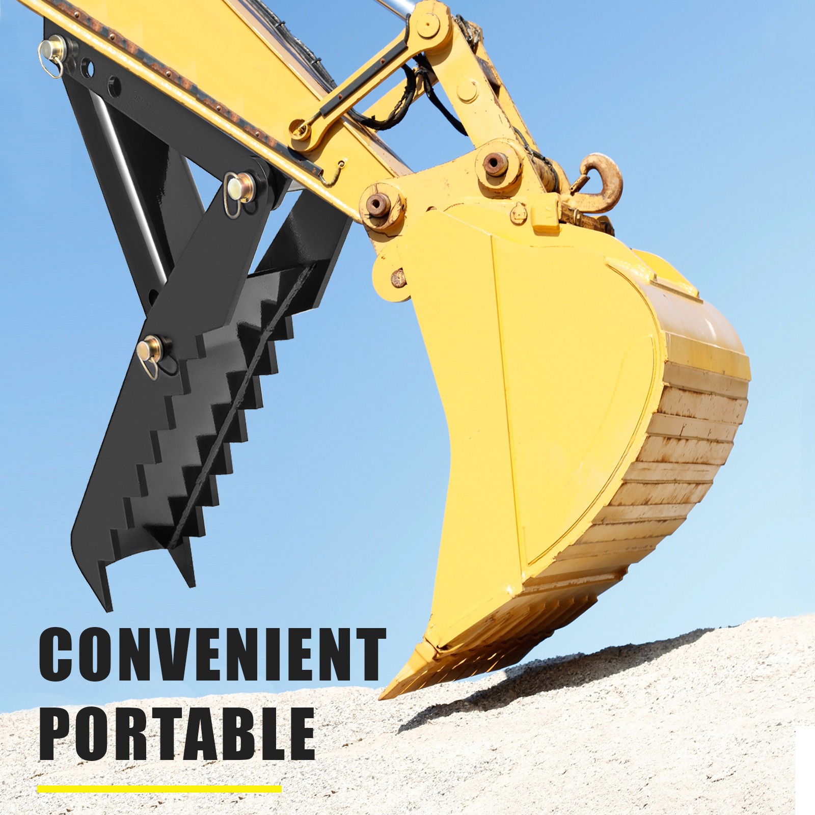 VEVOR 21" Backhoe Thumb, 1/2" Teeth Thickness Heavy Duty Excavator ...