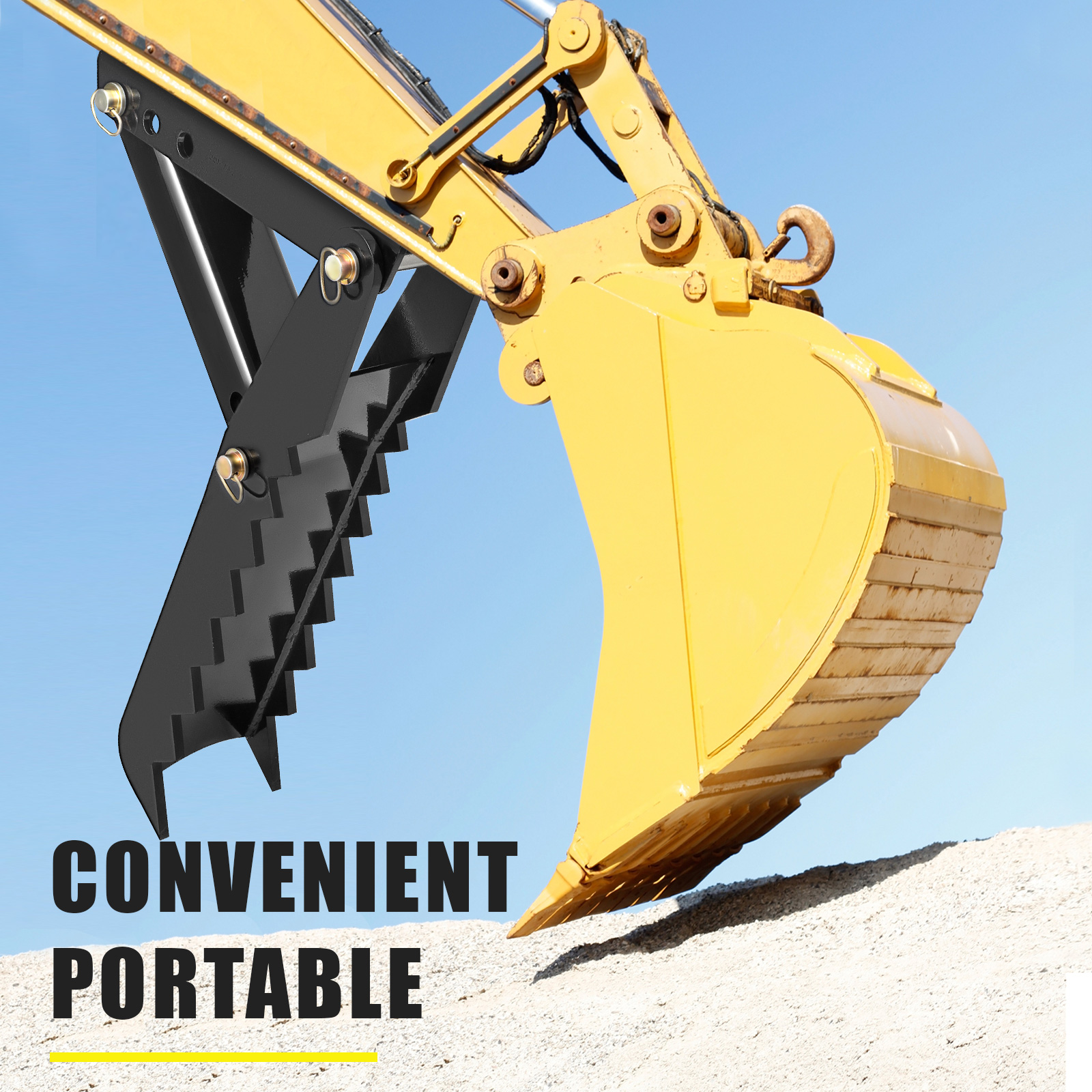 VEVOR 24" Backhoe Thumb, 1/2" Steel Thickness Heavy Duty Excavator ...