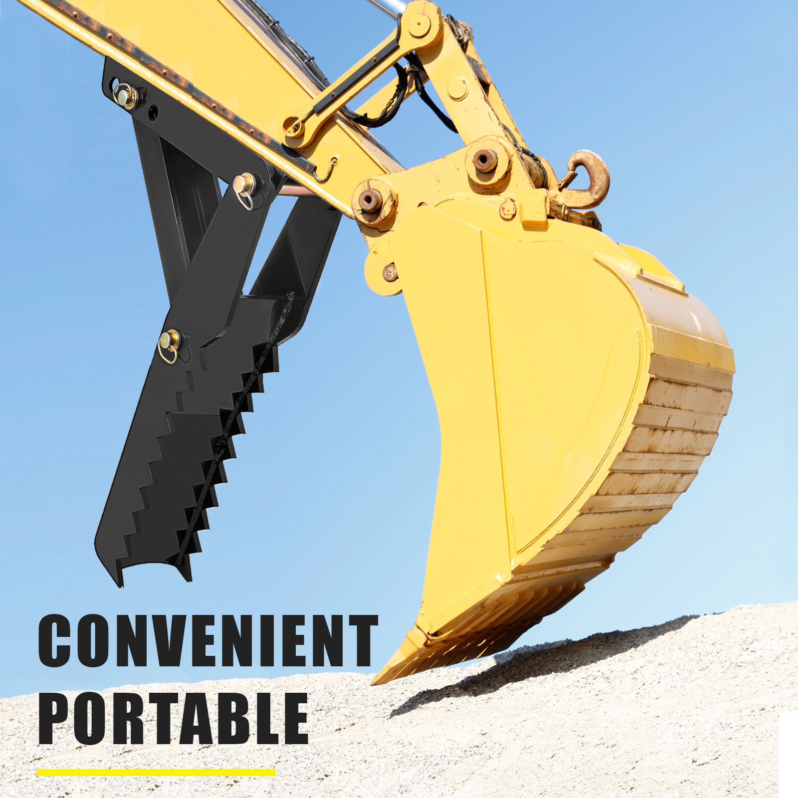 VEVOR 27" Backhoe Thumb, 1/2" Teeth Thickness Heavy Duty Excavator ...