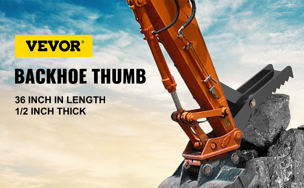 VEVOR Backhoe Thumb 36 inch Hydraulic Backhoe Excavator Thumb ...