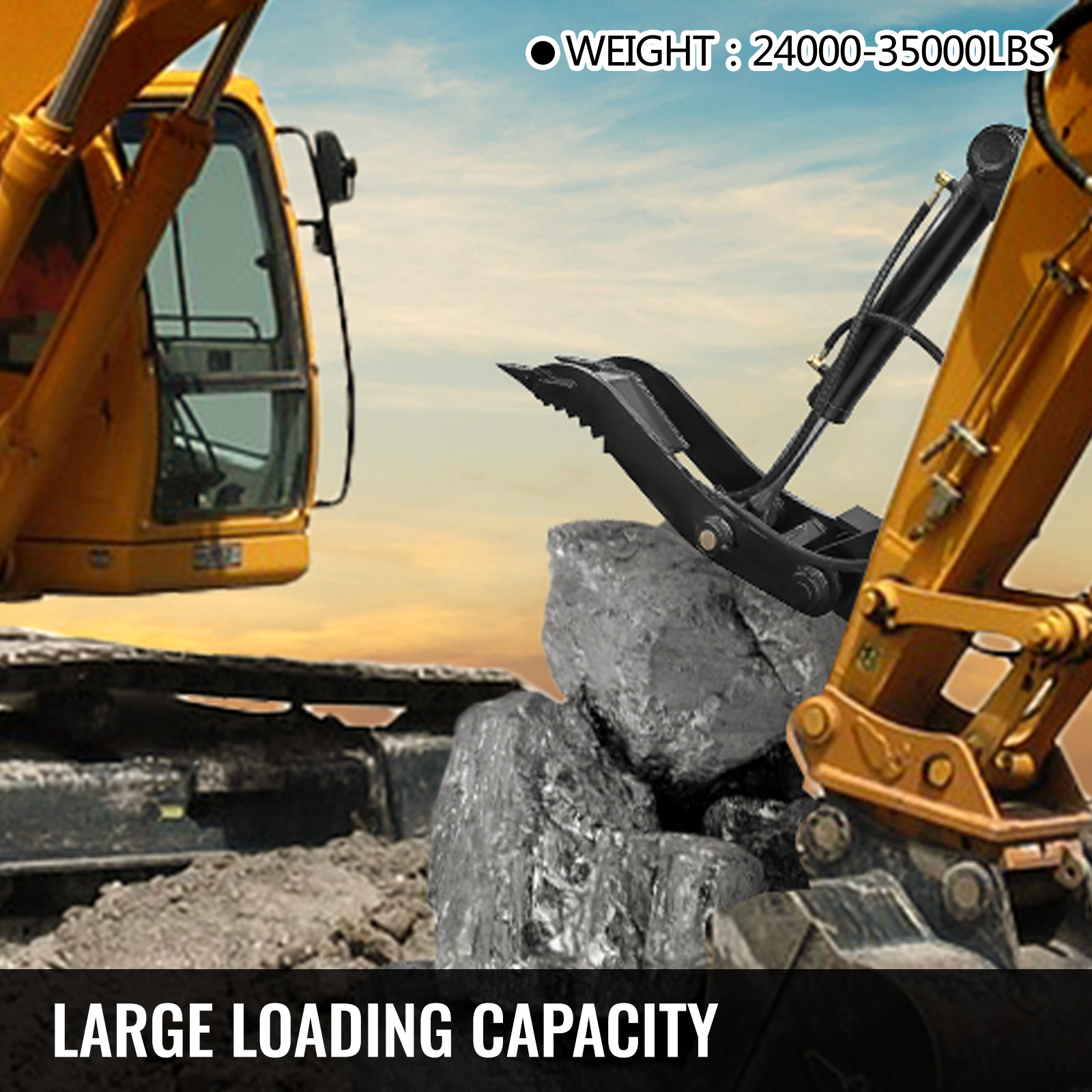 Hydraulic Backhoe Thumb 12" X 50"steel Weld On Adjustable Boom Tractor ...