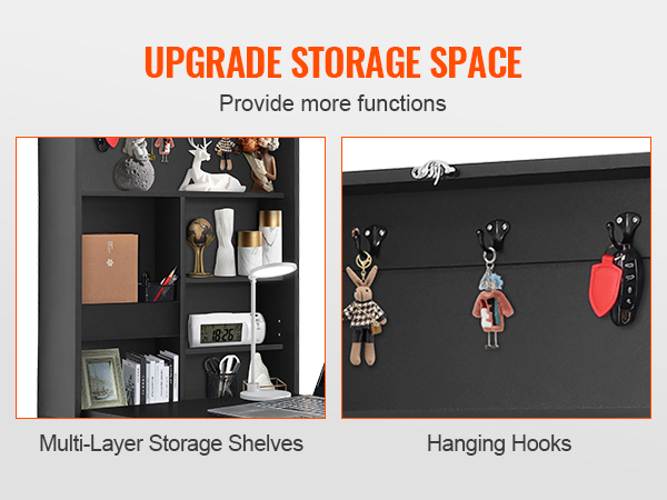 VEVOR Wall Mounted Desk, Fold out Convertible Desk, Multi-Function ...