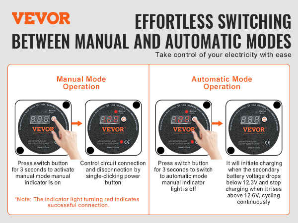 VEVOR Split Charge Relay Voltage Sense Relay 12V 140A Dual Battery ...