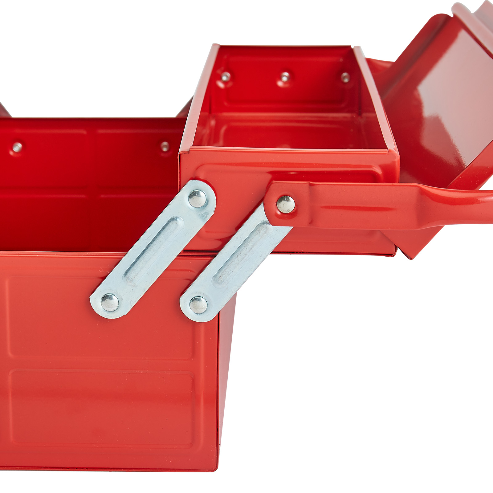 VEVOR Tool Box 14-inch 2-Tier 3-Tray Folding Cantilever Toolbox with ...