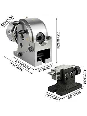 Mophorn 4 Inch Indexing Head Milling 100MM Semi-Universal Dividing Head ...