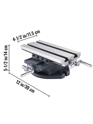 VEVOR Compound Slide Milling Table, 5-1/2'' x 12'' Multifunction ...