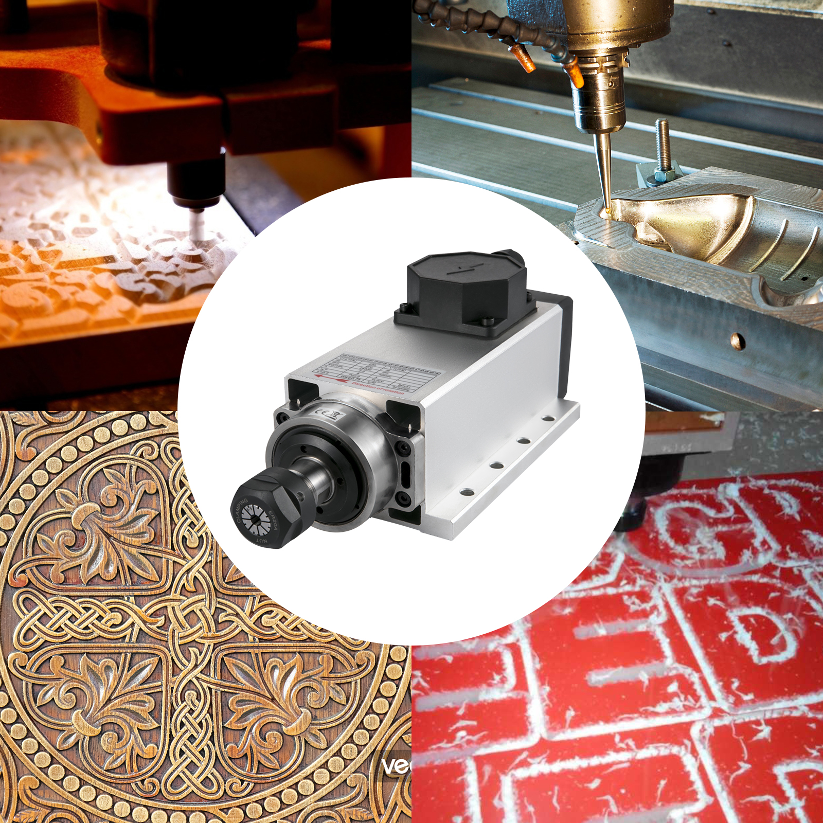 VEVOR VEVOR Air Cooled Spindle Motor 2.2KW CNC Spindle Motor 220V ...