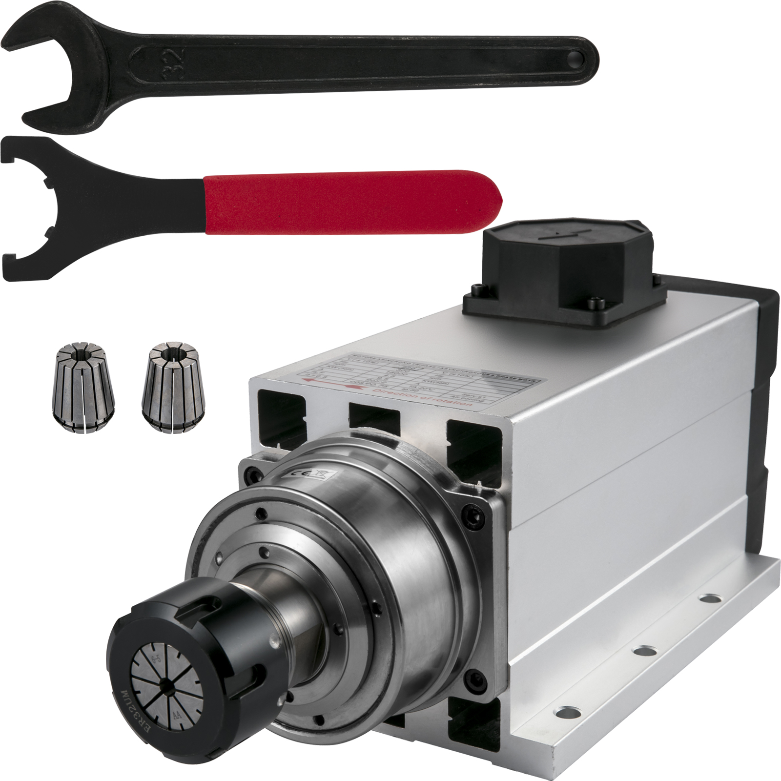 Vevor Square Air Cooled Spindle Motor 4.5kw Cnc Spindle Motor 220v Er32 ...