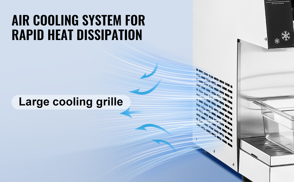 Commercial Snowflake Ice Machine 573LBS/24H Stainless Steel for Ice ...