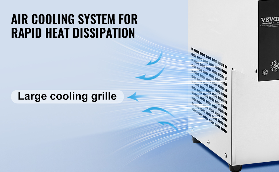 Commercial Snowflake Ice Machine 375LBS/24H Stainless Steel for Ice ...