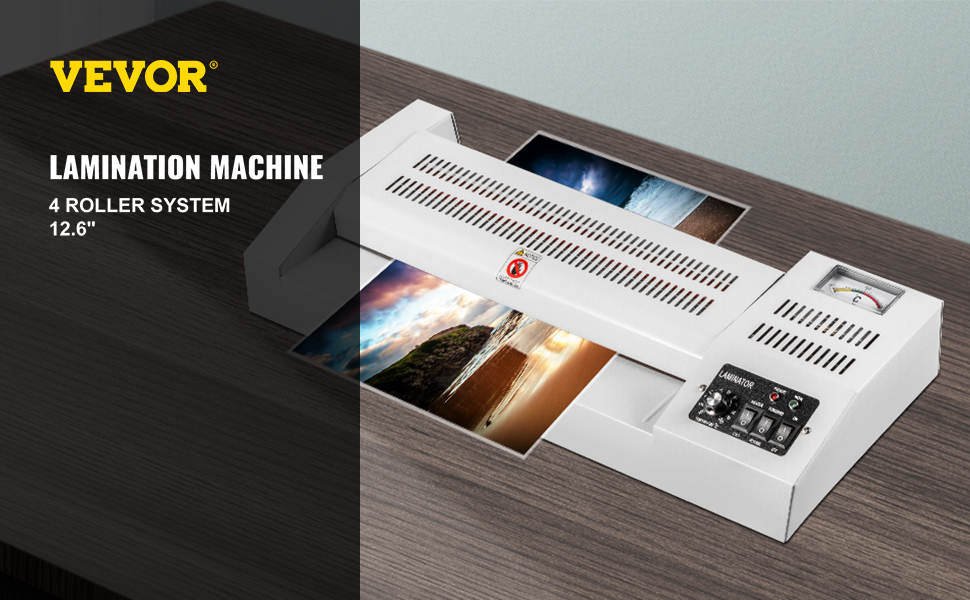 VEVOR VEVOR Thermal Laminator Machine Laminating Pouches 4 Roller ...