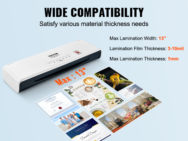 Vevor Laminator 13 Inch Laminating Machine 4 Rollers Hot And Cold