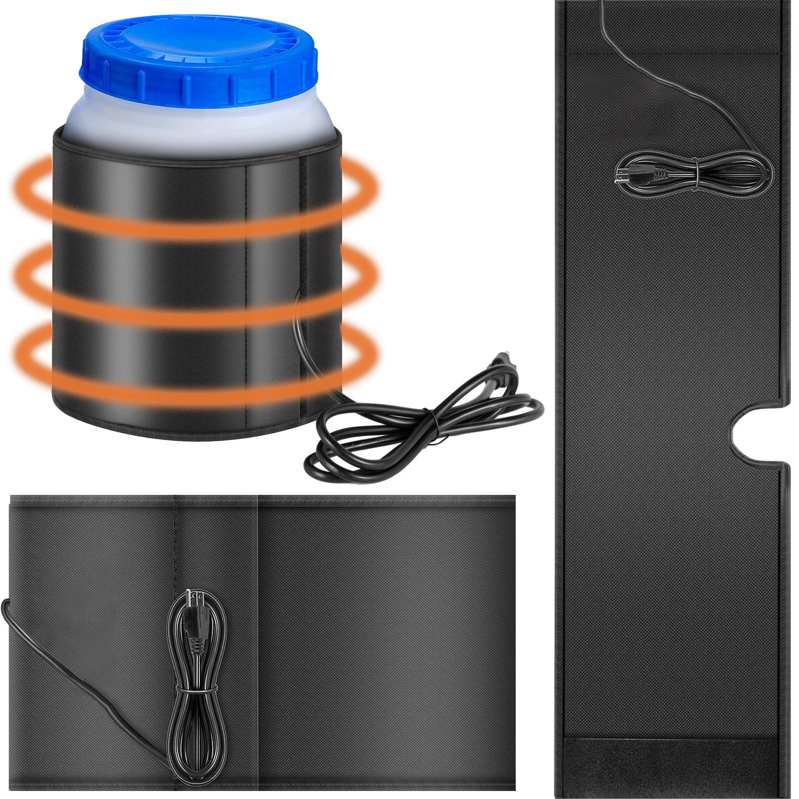 VEVOR Bee Blanket 5 Gal Barrel Heater, 110V Honey Bucket Heater ...