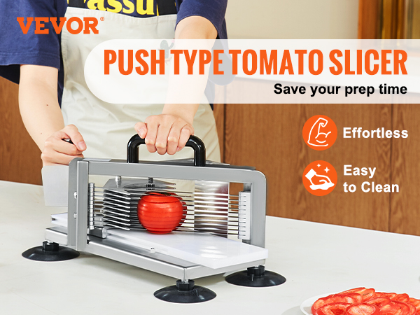 VEVOR Commercial Tomato Slicer, 1/4 inch Tomato Cutter Slicer ...