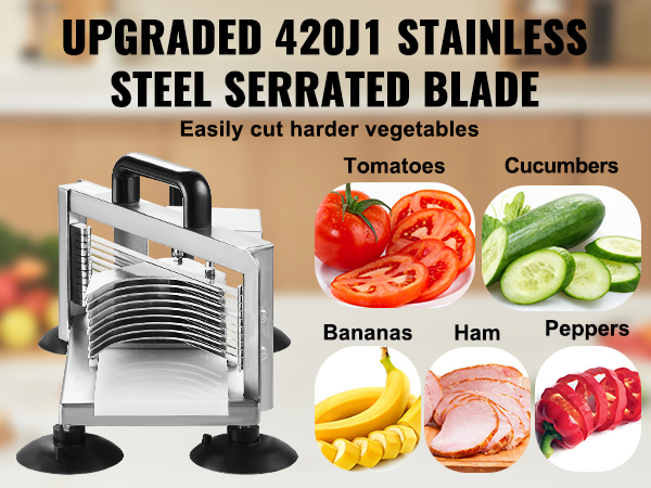VEVOR Commercial Tomato Slicer, 1/4 inch Tomato Cutter Slicer ...