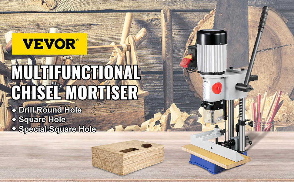 VEVOR Mortise Machine Hollow Chisel Mortise With Chisel Bit Set for ...