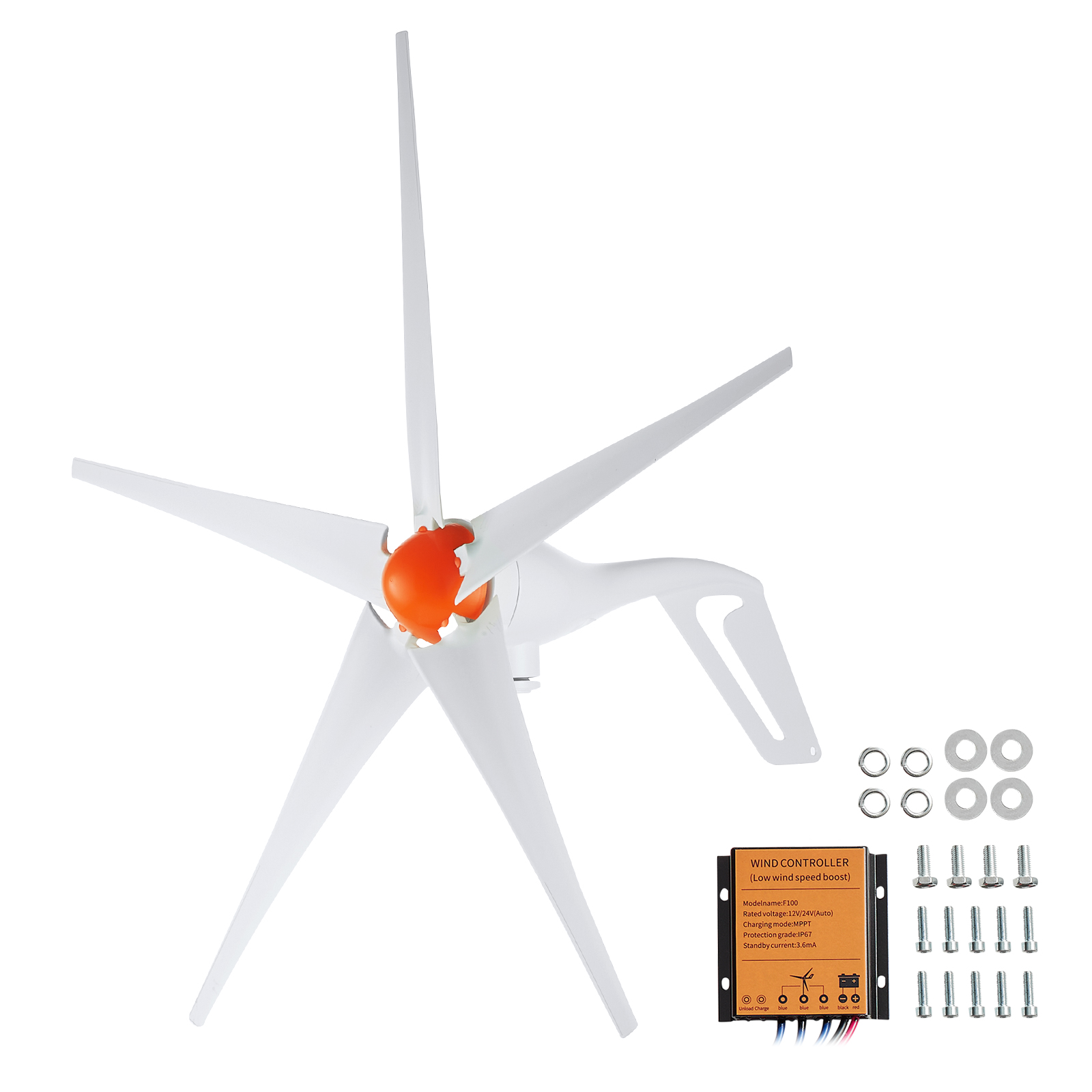 Uimoso 500/800W Wind Turbine Generator 12/24V 3/5-Blade Wind Turbine ...