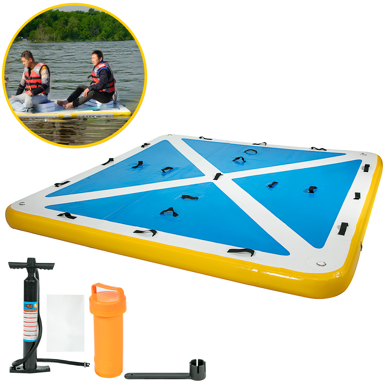 Floating Dock Dock Platform Lounging Inflatable Dock Strictly Standard ...