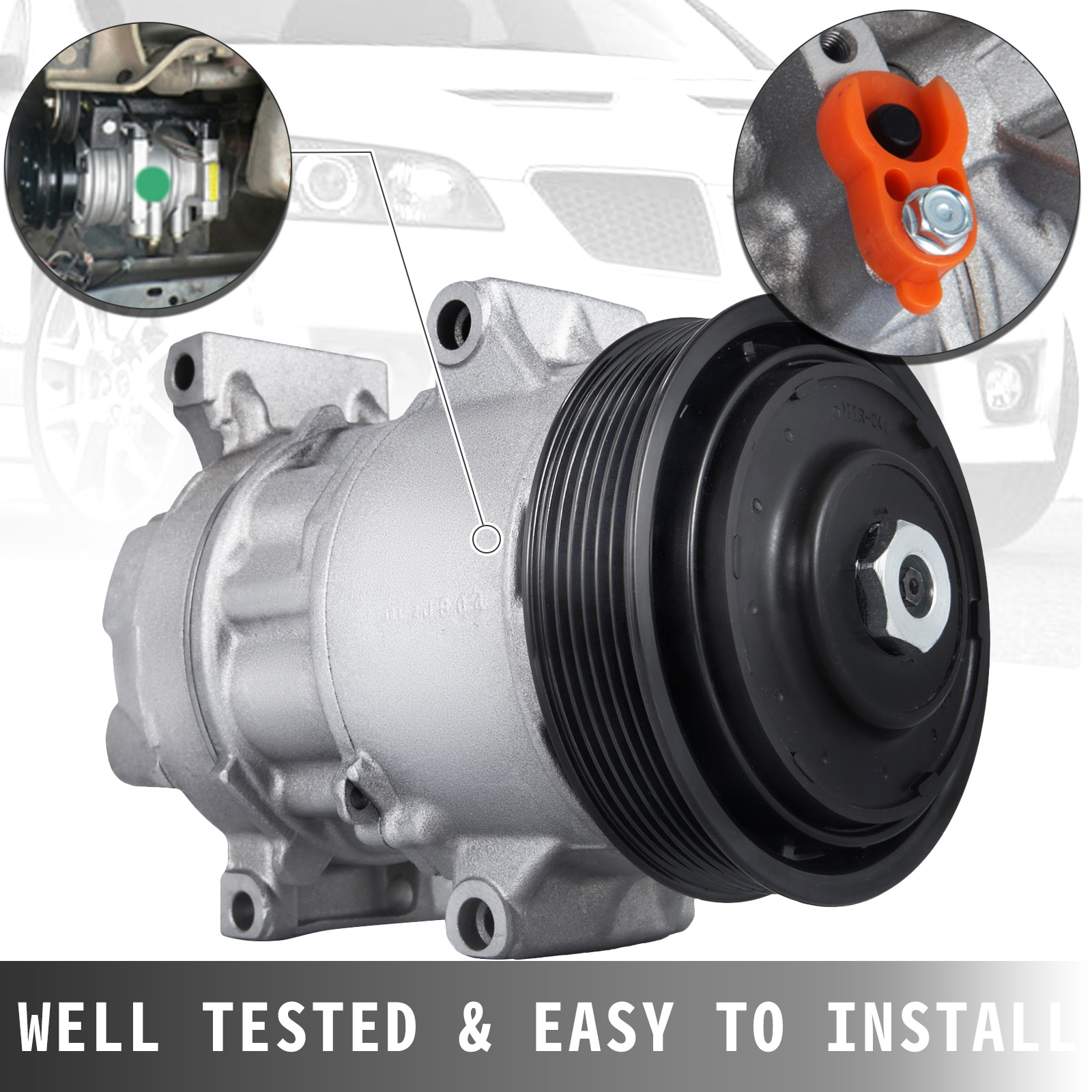 88310-02852 AC Compressor w/Clutch 6SES14C for 2014-2016 Toyota Corolla ...