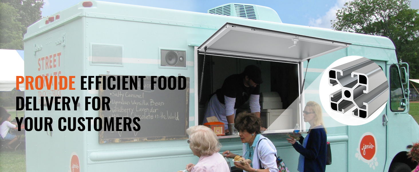 VEVOR Concession Window 96"x48", Aluminum Alloy Food Truck Service ...