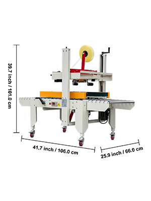 VEVOR Box Sealing Machine, 180W Case Sealer, Carton Sealer 0-18 m/min ...