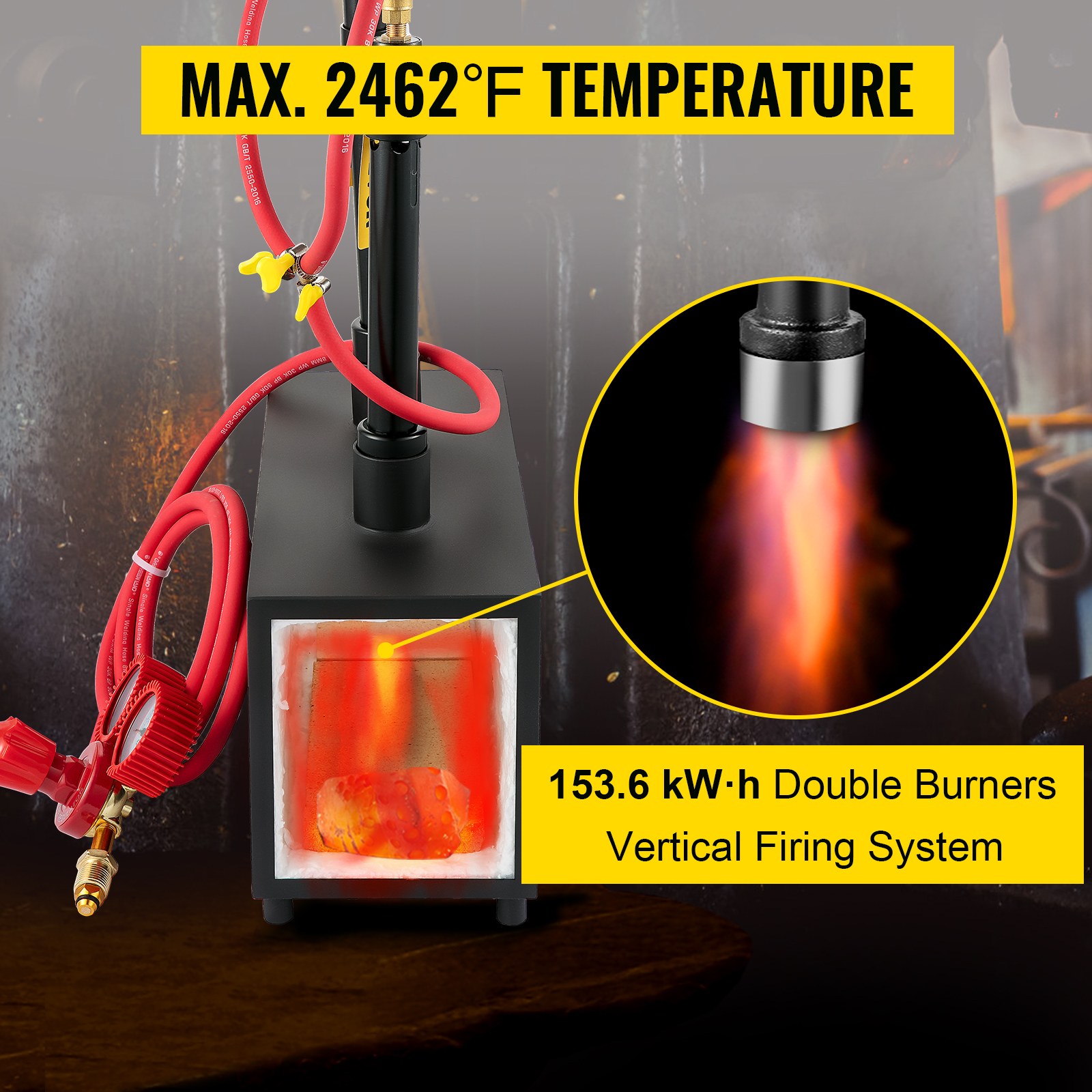 VEVOR Propane Knife Forge, Farrier Furnace with Dual Burners, Portable ...