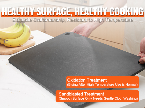 VEVOR Pizza Steel, 20" x 14" x 3/8" Pizza Steel Plate for Oven, Pre ...