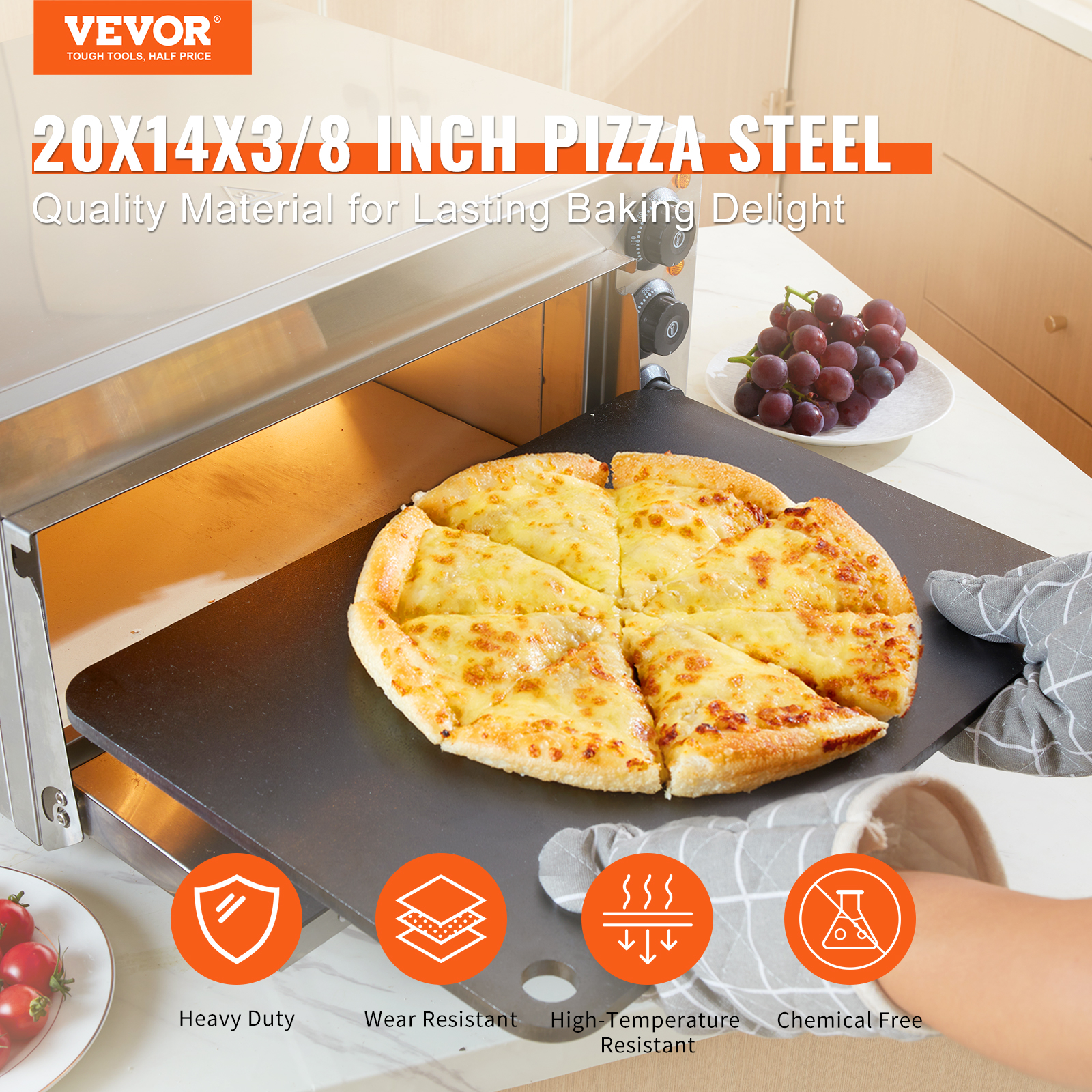 Pizza Steel Pre-Seasoned Carbon Steel Pizza Baking Stone Bakeware | eBay