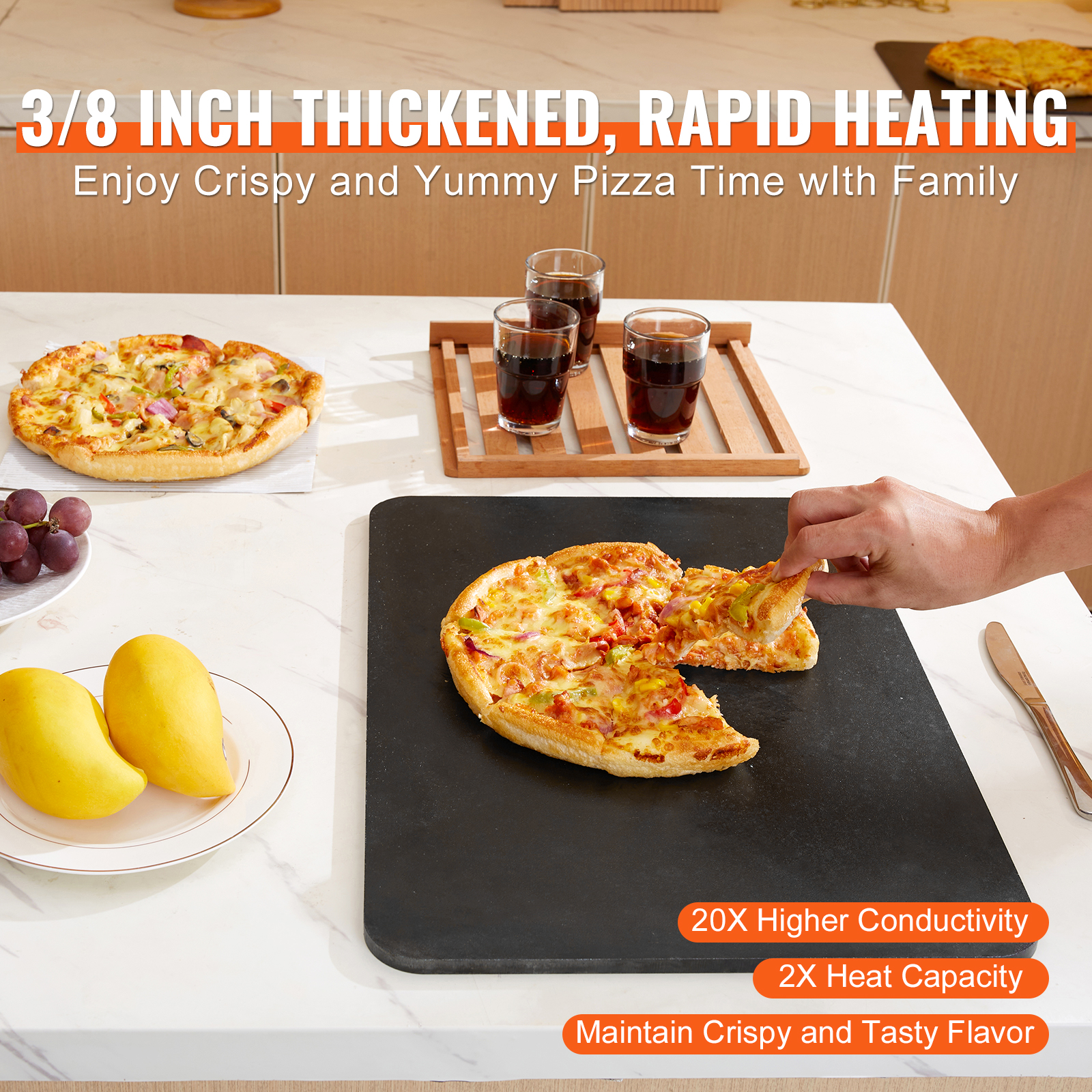 Pizza Steel Pre-Seasoned Carbon Steel Pizza Baking Stone Bakeware | eBay