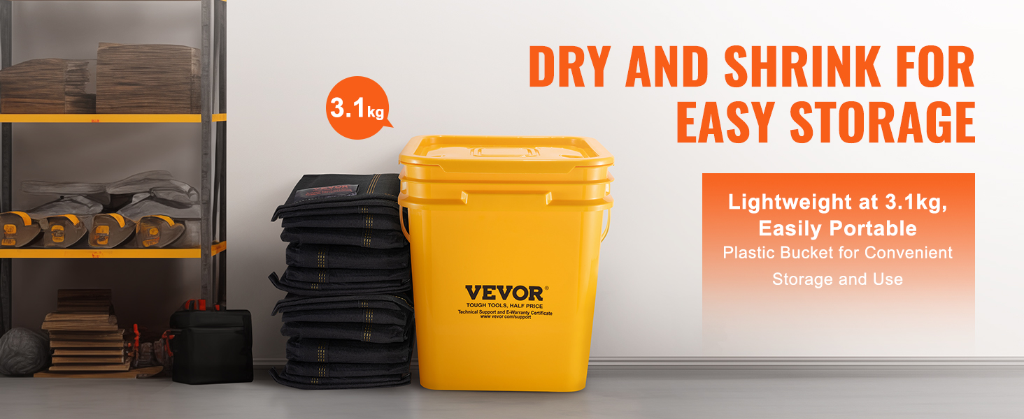 Mophorn Flood Barriers, Water Flood Dam Bags 5 Pack, Water Barriers for ...