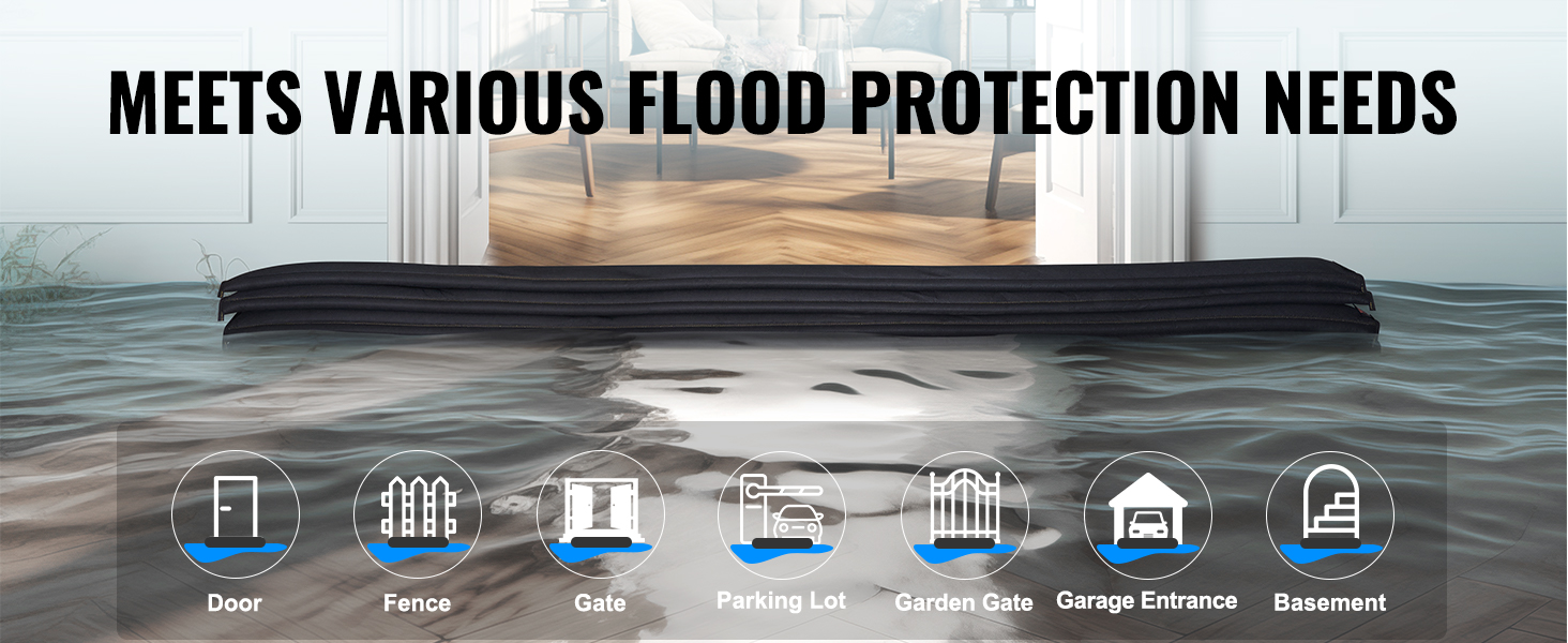 Mophorn Flood Barriers, Water Flood Dam Bags 5 Pack, Water Barriers for ...