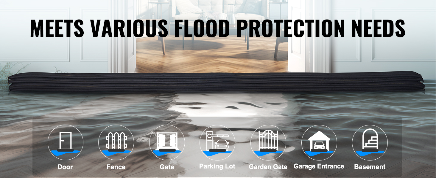 Mophorn Flood Barriers, Water Flood Dam Bags 8 Pack, Water Barriers for ...