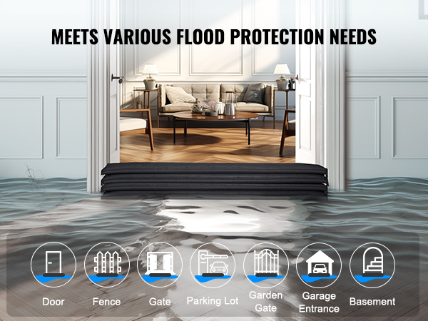 VEVOR Flood Barriers, Water Flood Dam Bags 10 Pack, Water Barriers for ...