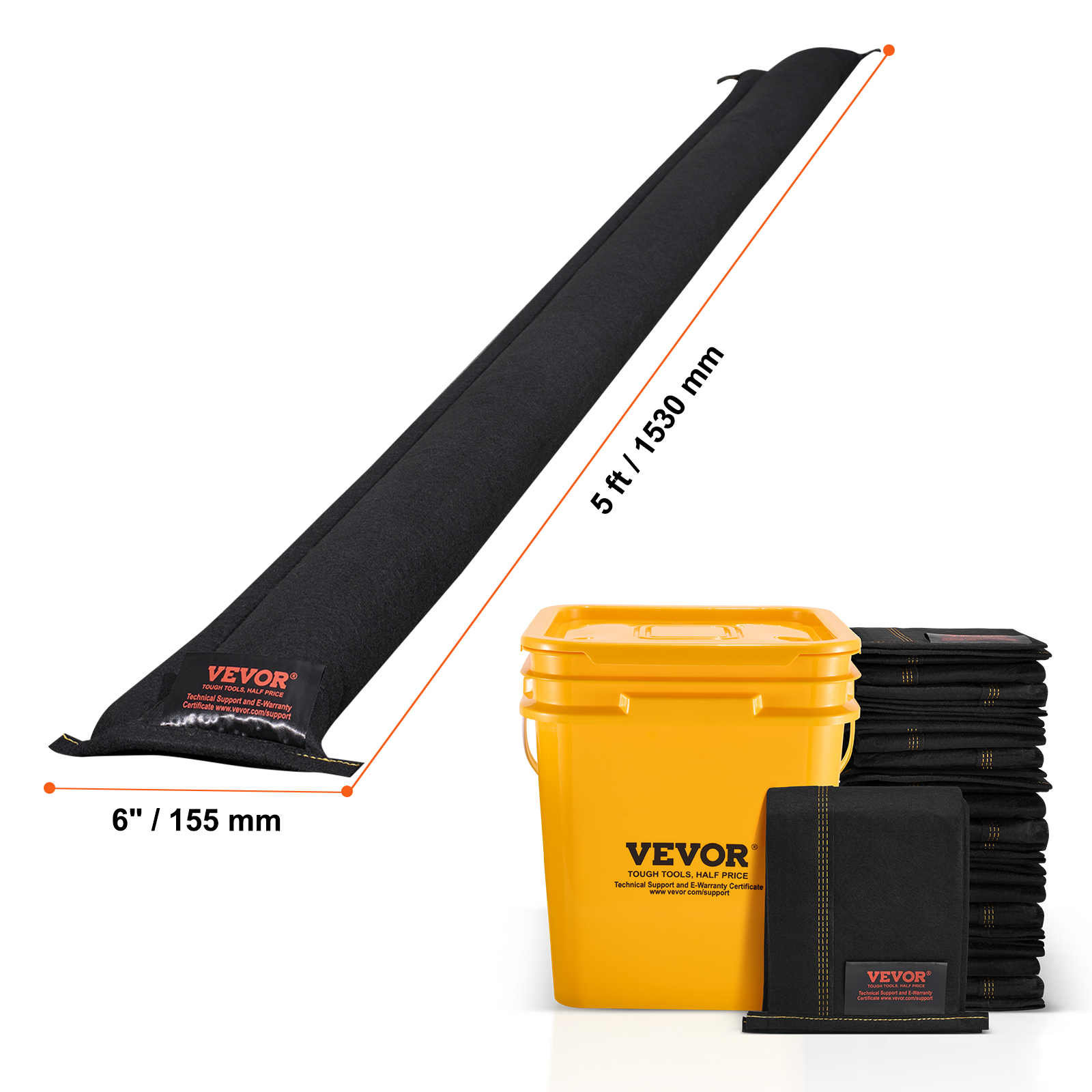 Mophorn Flood Barriers, Water Flood Dam Bags 10 Pack, Water Barriers ...