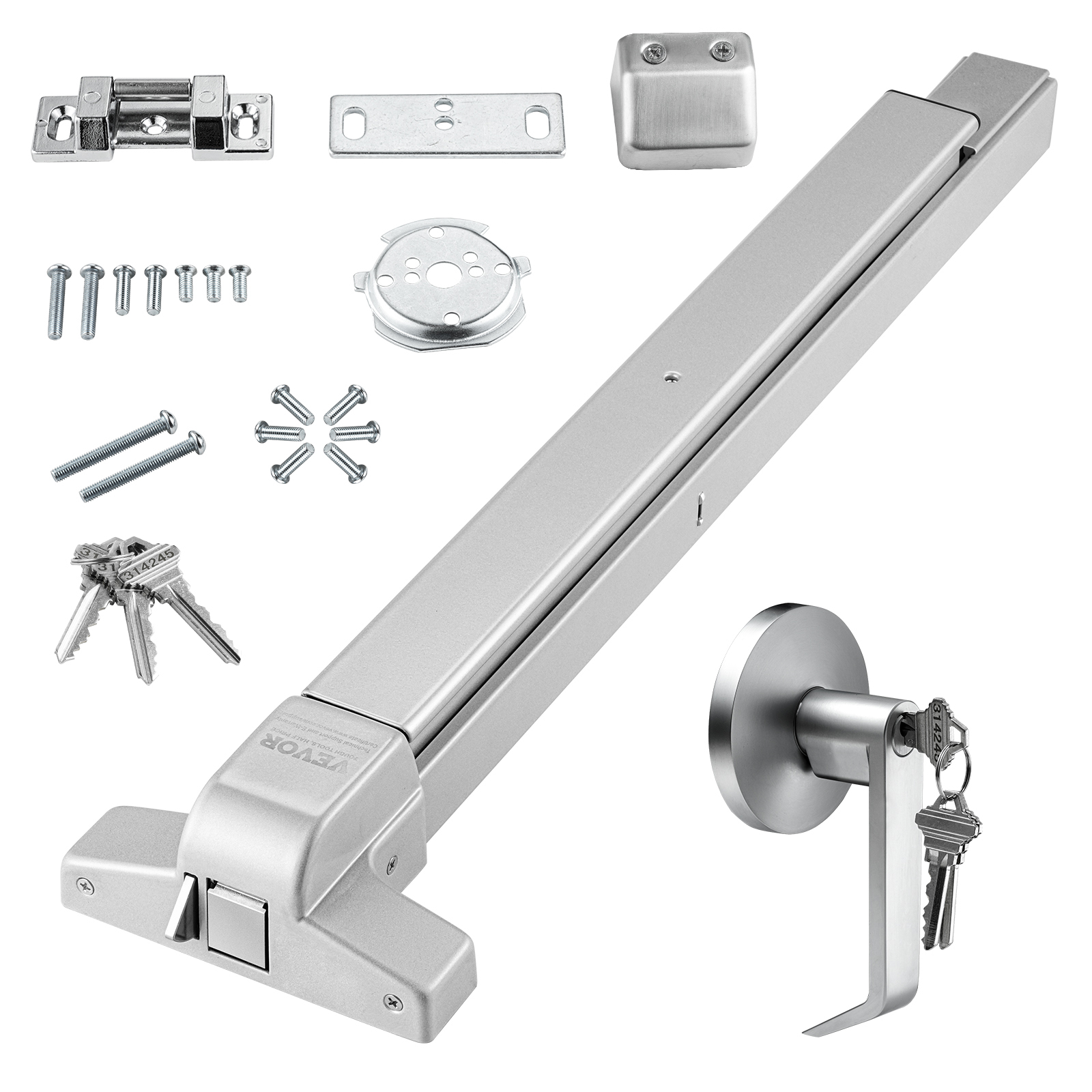 VEVOR Push Bar Door Locks Stainless/Carbon Steel for Exit Doors with ...
