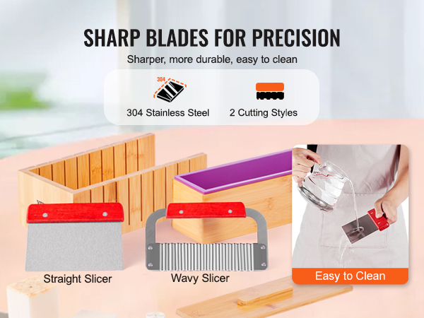 VEVOR Soap Making Kit, Bamboo Cutting Box and Inner Box with Silicone ...