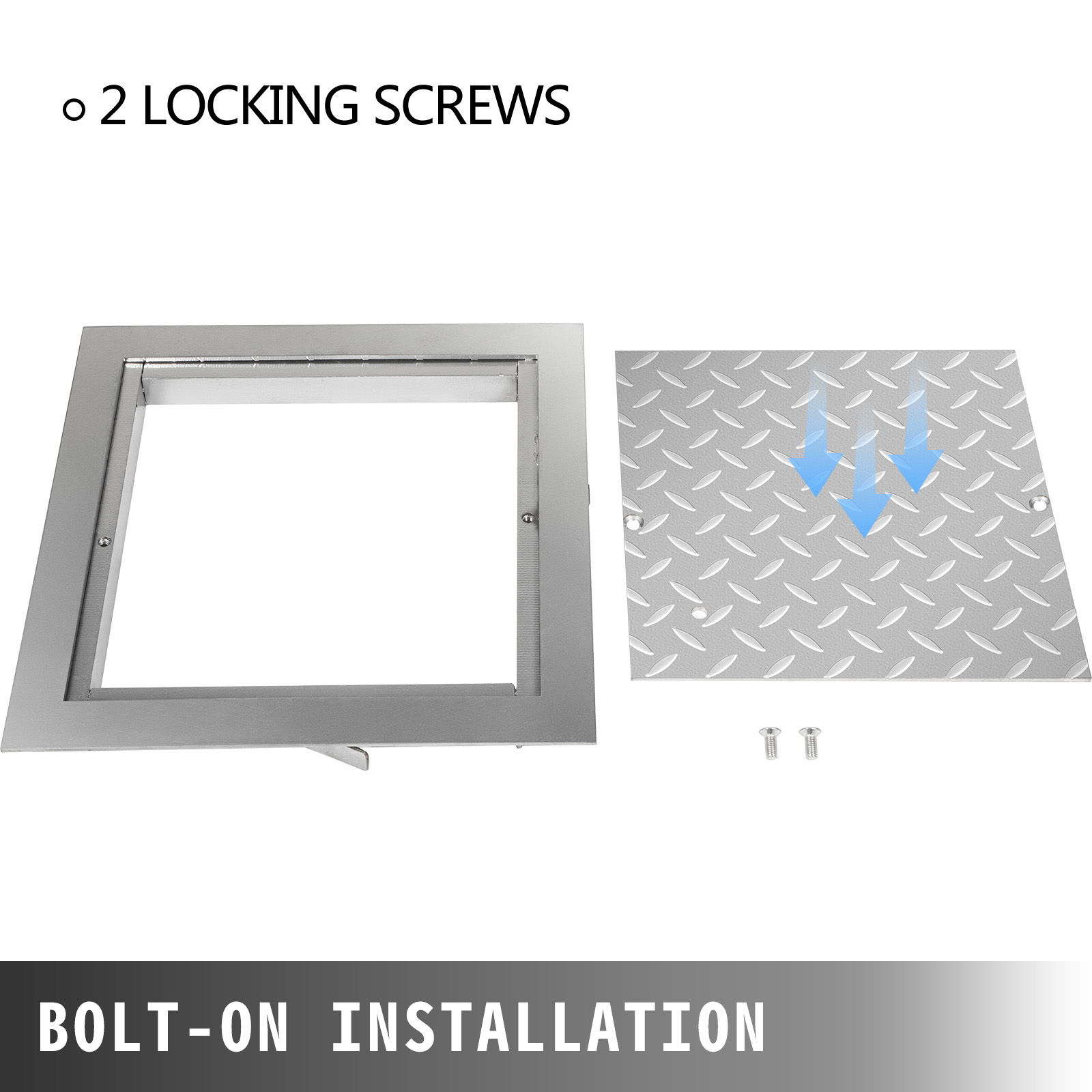 Mophorn Recessed Manhole Cover 50x50 cm Clear Opening, Galvanized Steel ...