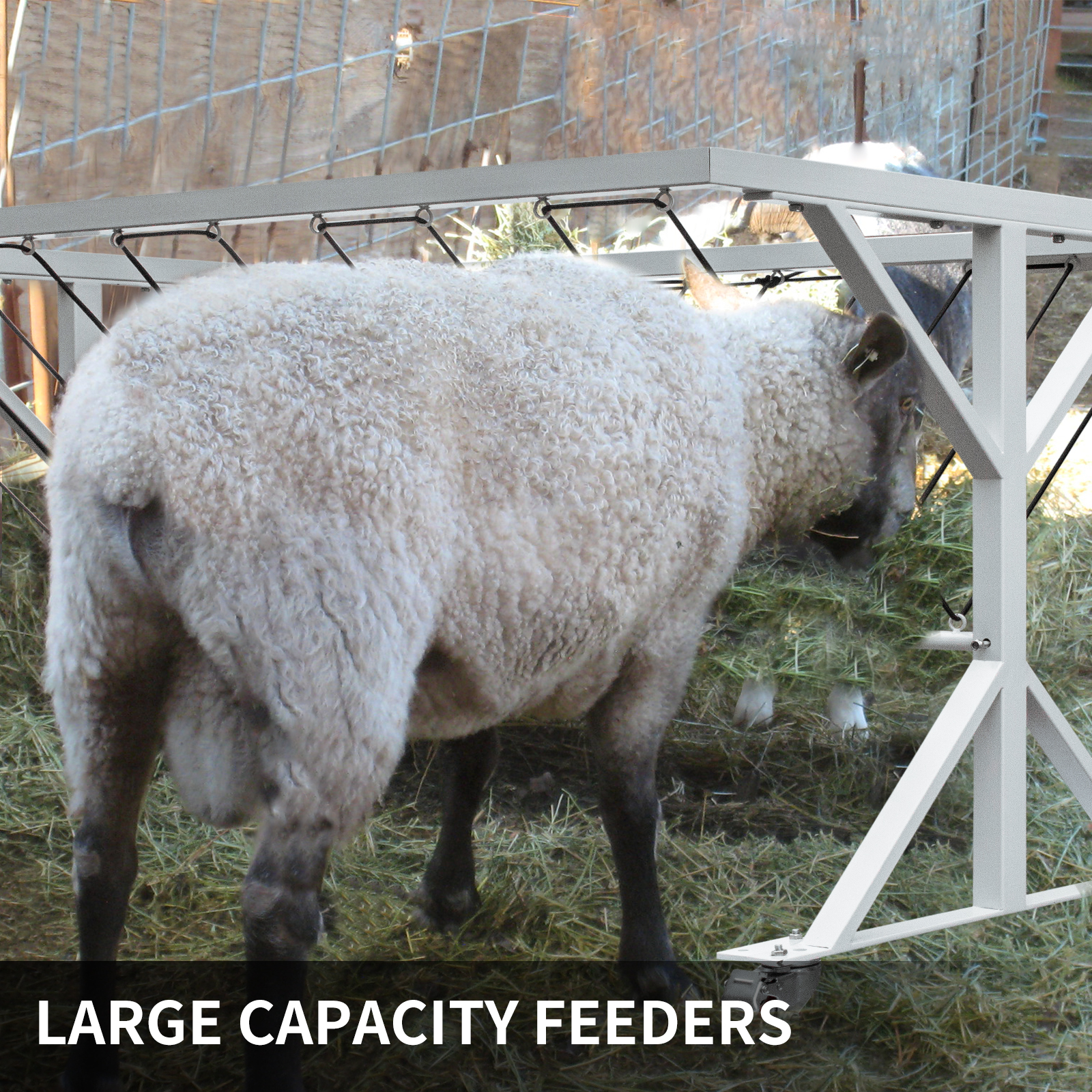 Movable Hay Rack Feeder Livestock Feeder Fence Rack For Horse Alpaca ...