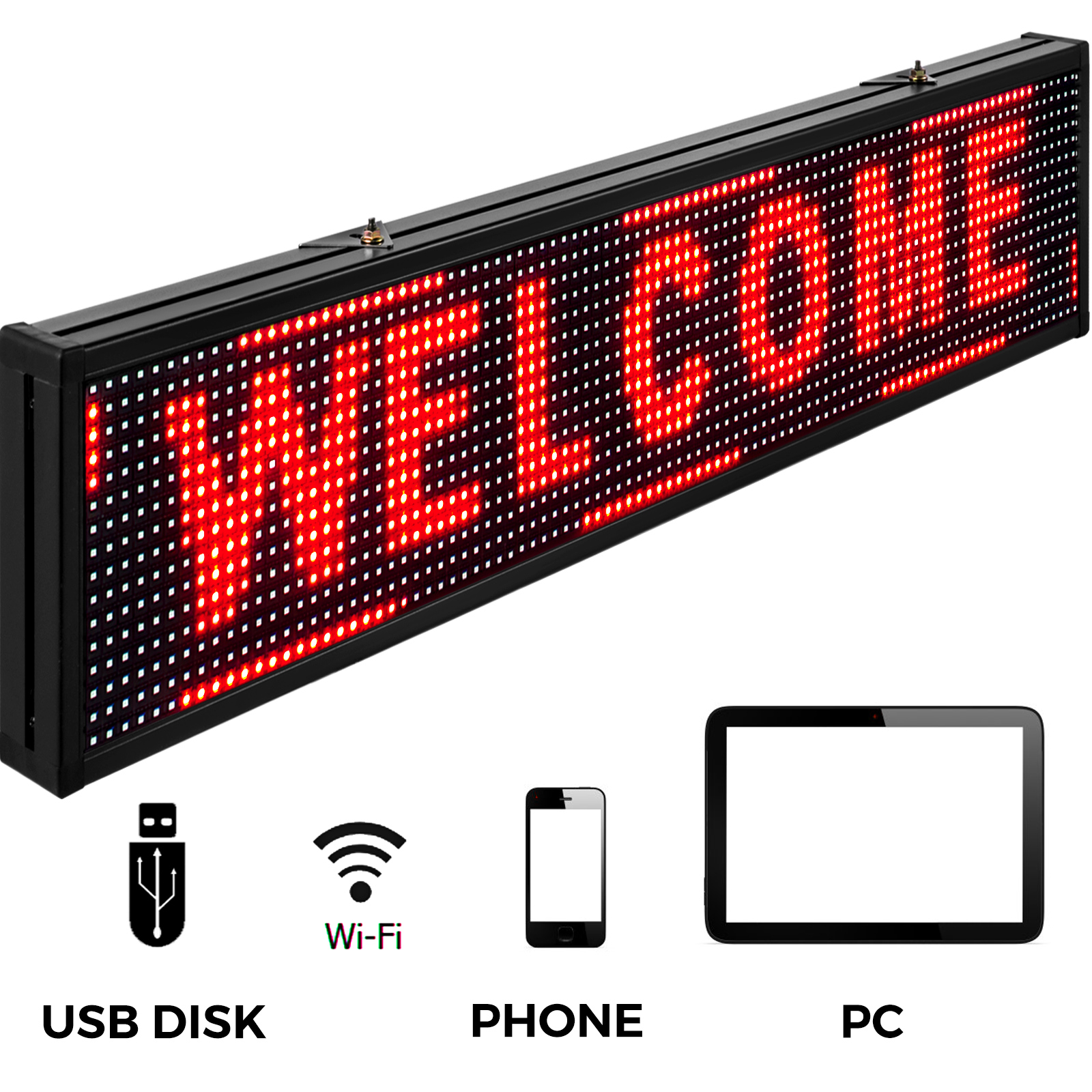 VEVOR VEVOR Led Sign Digital Sign 38"x6.5" Red Led Message Board ...