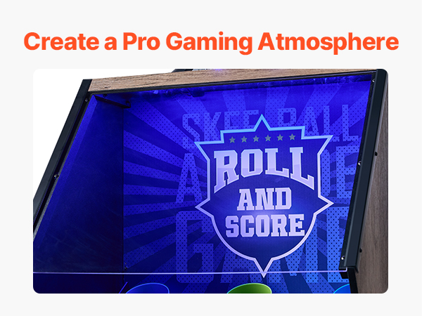 9 ft Roll & Score Arcade Game Table LED Electronic Scorer Home Game ...