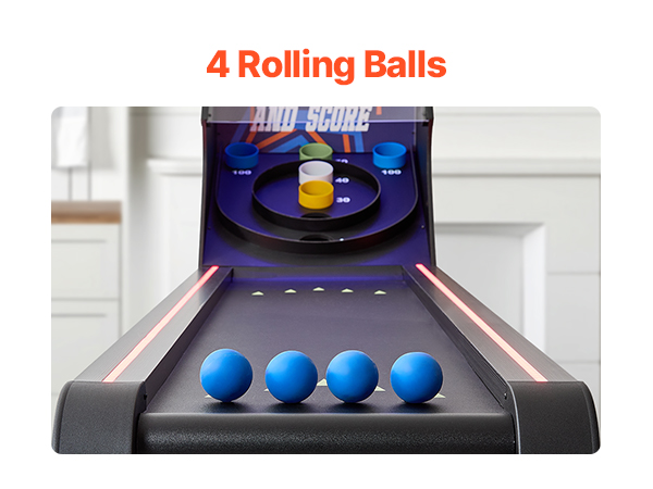 9 ft Roll & Score Arcade Game Table LED Electronic Scorer Home Game ...