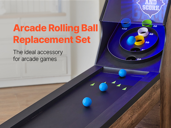 Roll & Score Arcade Game Replacement Set 4 Balls Family Recreation Game ...