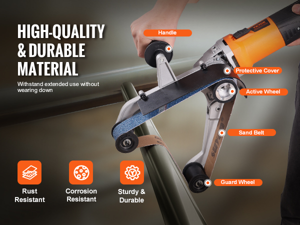 VEVOR Pipe Tube Polisher Sander, 1000W Pipe Belt Sander with 6 Variable ...
